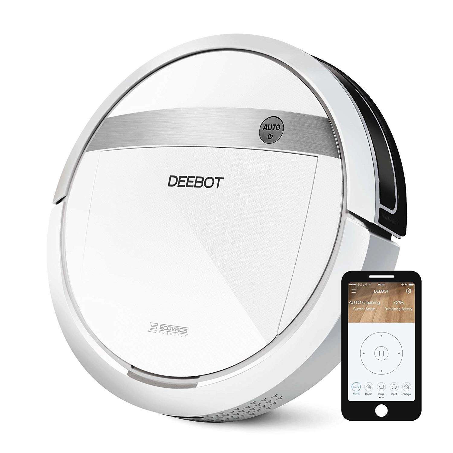 ECOVACS DEEBOT M88 Robotic Vacuum Cleaner for Pet Hair, Carpet and Bare Floors, Wifi Connected, Compatible with Alexa (Renewed)