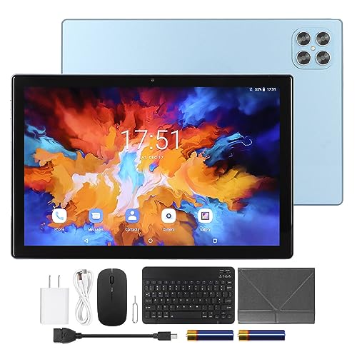 DAUZ HD Tablet, 5G WiFi 2 in 1 10.1 Inch Tablet US Plug 100‑240V 12GB 256GB 1920x1200 with Mouse for Travel (#2)