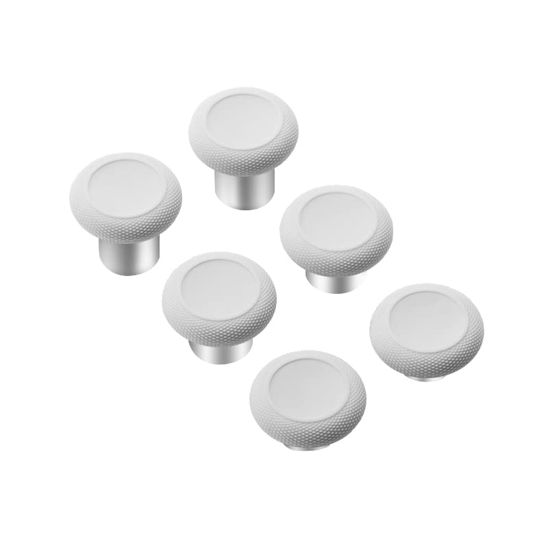GuliKit KK Ring Thumbstick Kit, 3 Pair of Joystick Replacement Magnetic Analog Thumbstick Swap Set Stick Cap for Kingkong 2 & 2 pro Controller - White