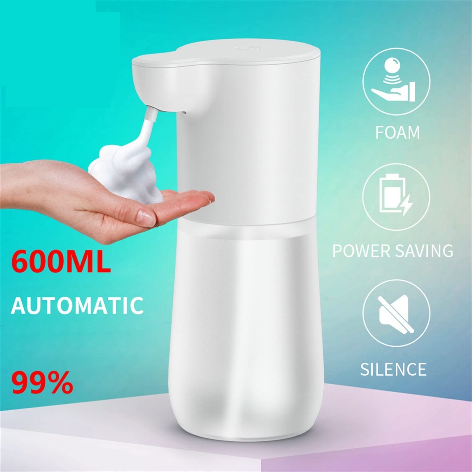 FEEGAR Charging Automatic Induction Soap Dispenser Smart Infrared Touchless Hand Washer for Kitchen Bathroom Hand Soap Dispenser