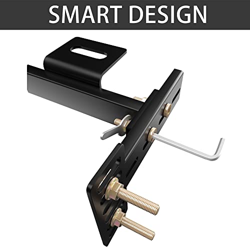 Ogonbrick Headboard Brackets - Universal Headboard Brackets for Metal Bed Frame Adjustable Bed Headboard Wall Mounting Brackets Footboard Extension Kit Fit for Twin Full Queen King Size Bed Black