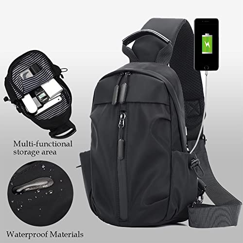 Honebear Crossbody Sling Backpack Sling Bag Sling Crossbody Backpack Shoulder Bag for Men Women, Lightweight One Strap Backpack Sling Bag
