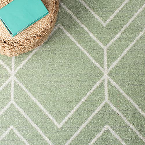 SAFAVIEH Adirondack Collection 6' Square Sage/Ivory ADR241Y Modern Geometric Non-Shedding Living Room Dining Bedroom Area Rug