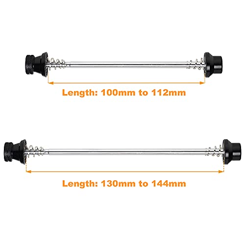 CyclingDeal Bike Bicycle Wheel Hub Non Quick Release Lock Skewers Set 5mm - Prevent Removing Wheels by Hands - for Road Bikes
