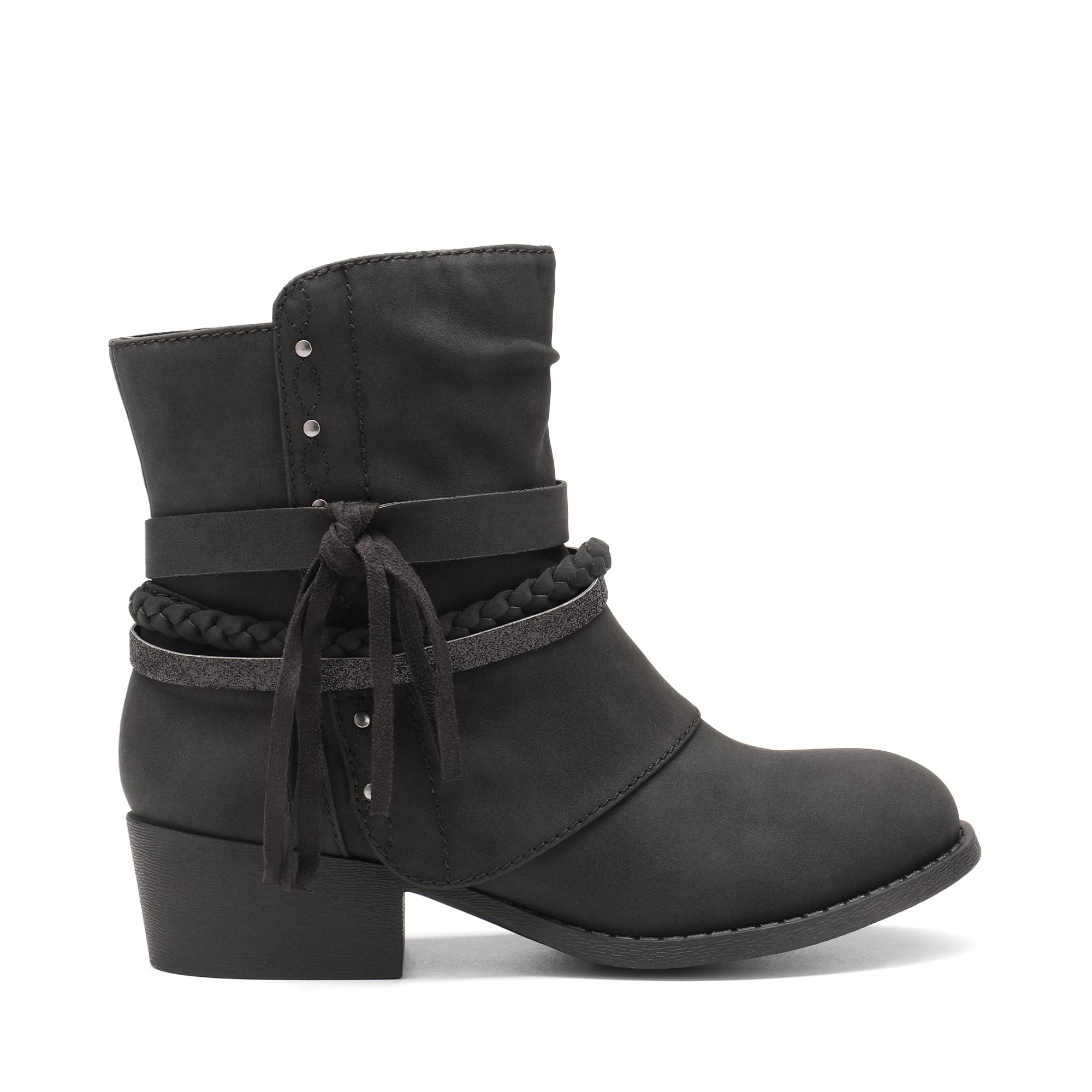 DREAM PAIRS Girls SDBO225K Ankle Boots Side Zipper Low Heels Boots Size 13 CAMEL