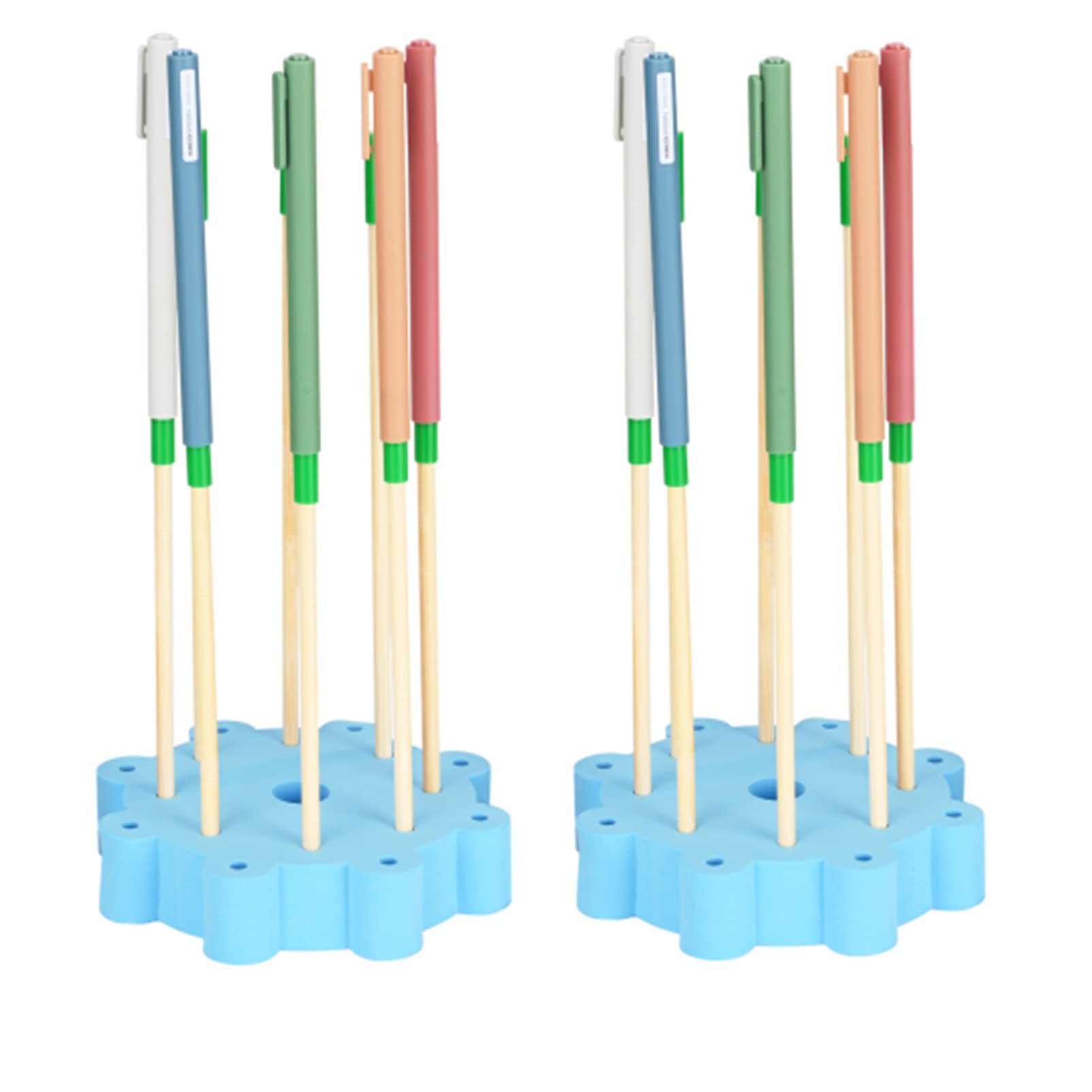 Foam for Pens Epoxy,Pen Turner Adapter Epoxy Pen Attachment Set Pen Holder for Cup Turner DIY Craft epoxy Resin pens,Work with 1/2 Inch PVC Pipe-2PCS (2PCS Blue)