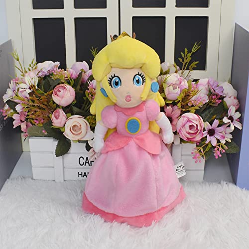 RGVV Super All Star Collection Princess Peach Plush Multicolor Pink Skirt Yellow Hair and Crown 10.6β