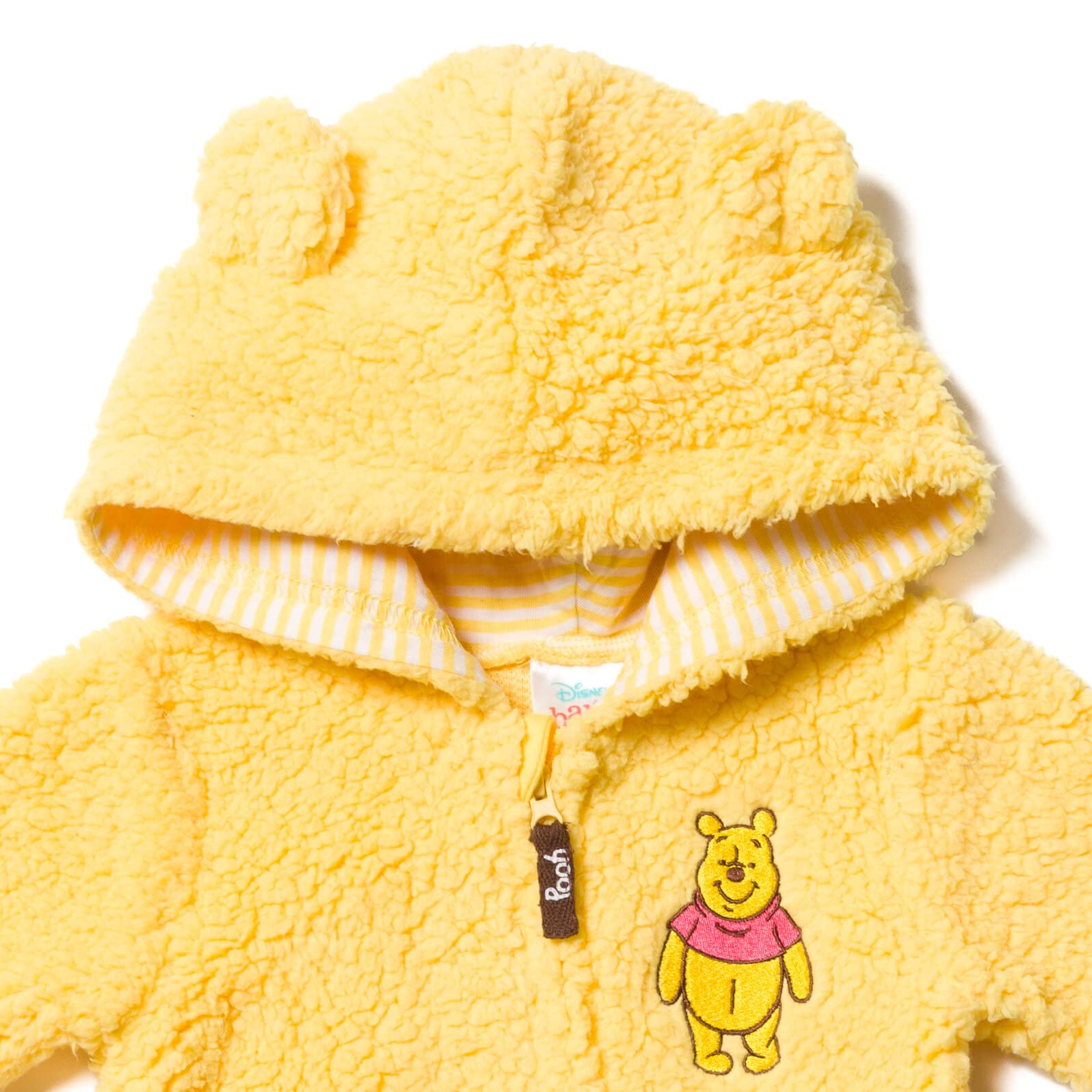 Disney Winnie the Pooh Newborn Baby Boys Zip Up Coverall Yellow Newborn