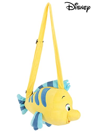 Disney The Little Mermaid Flounder Costume Companion Pouch Bag Accessory for Kids, Cosplay, Halloween, & Beach Party Standard