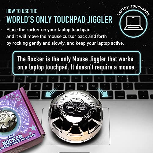 MacBook Trackpad Jiggler - Doesn’t Work on HP, DELL, Other Laptop touchpads, Cordless, Undetectable, Mechanical Mouse Mover, 12 Months on AA Battery
