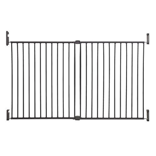 Dreambaby Broadway Extra-Wide Baby Safety GRO-Gate - with EZY Check Indicator Feature - Fits Openings 30-53 inches Wide - Charcoal - Model L2116
