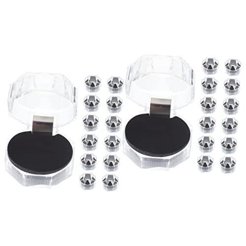 Didiseaon 40 Pcs Packing Box Engagement Ring Case Jewelry Ring Display Holder Ring Display Case Plastic Ring Keeper Wedding Ring Holder Proposal Ring Holder or Plastic Box Bride Crystal