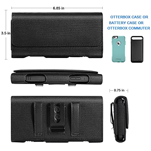Mopaclle Phone Holster for Galaxy Note 20 Ultra/ S23 Ultra / S21+/ A13/ A14/ A03/ A04s/ A42/ A21/A52 /A53/A73/ iPhone 13 Pro Max/ 15 Plus/Moto G Stylus, Nylon Belt Clip/Loops Phone Pouch Card Holder