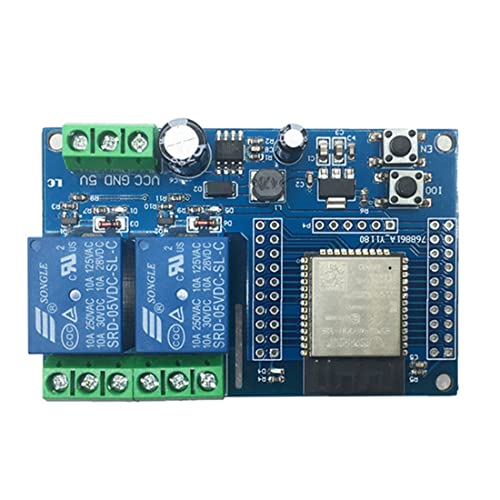 MACIMO Dual-Channel WIFI Relay Module ESP32-WROOM Development Board Secondary Development DC5-60V Power Supply