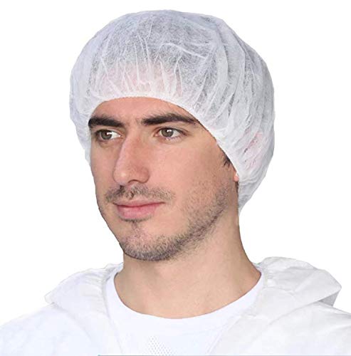 Disposable Bouffant Caps Hair Nets, Salon Spa Food Service 100 Pack 21"