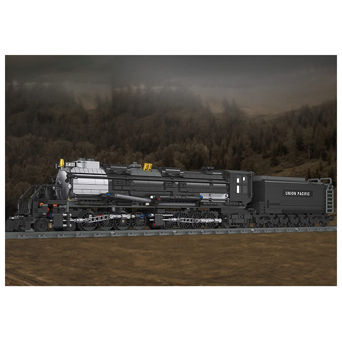 DWIU Technic Train Steam Locomotive Model, 1608+Pcs Train Building Blocks with Track,MOC Steam Train Building Model kit Kids, Adults Construction Toy Compatible with Lego Technic,R55514L5OJ17XBSQLWJS