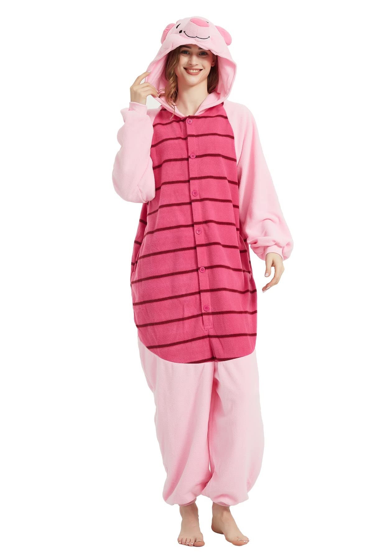 ECOCNACH Animal Onesie Adult Unisex One-Piece Pajamas Cosplay Costume For Men Women