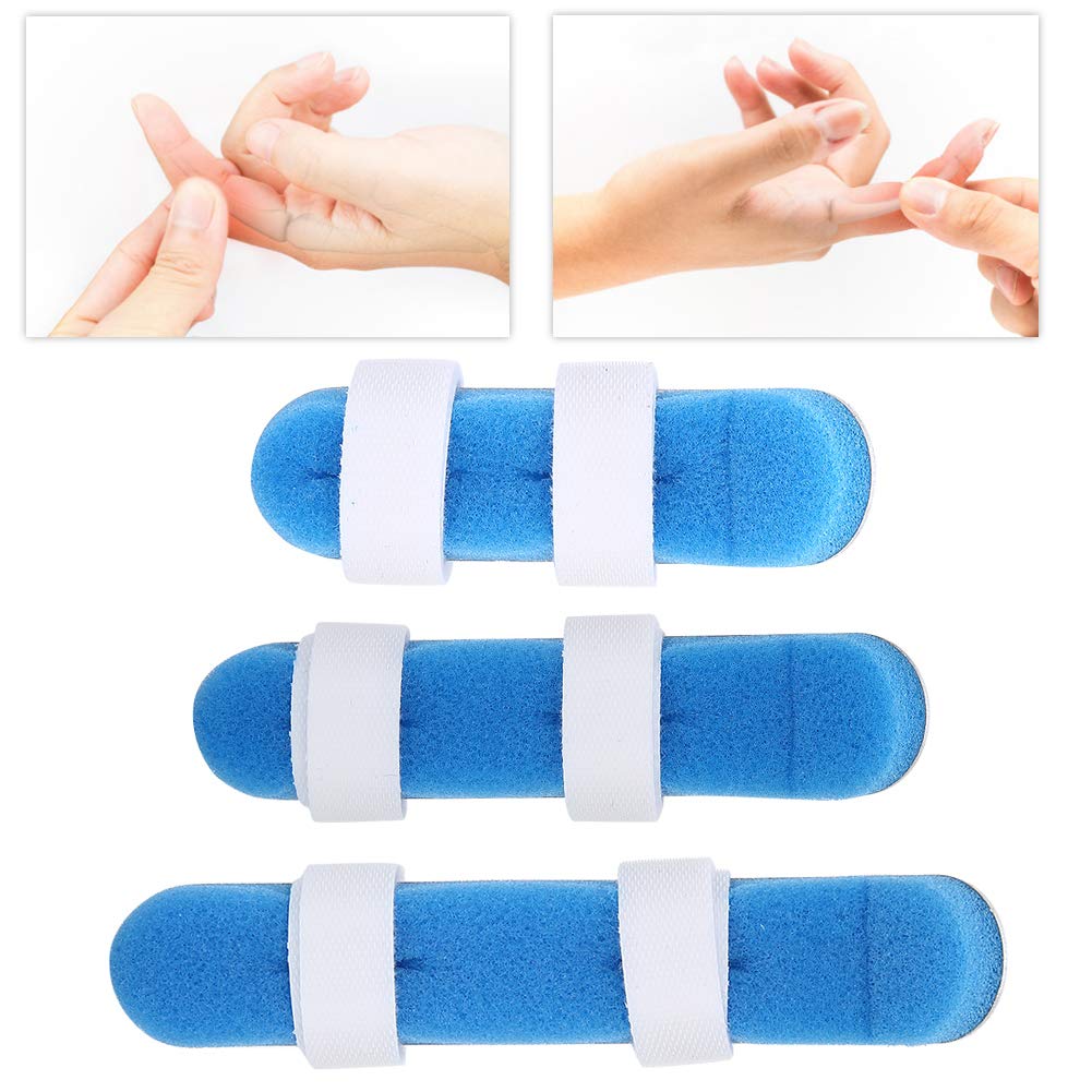 Finger Splint, Aluminum Finger Adjustable Finger Orthosis with Soft Sponge Lining Finger Brace for Broken Fingers Arthritis Pain Sports Injuries(S)
