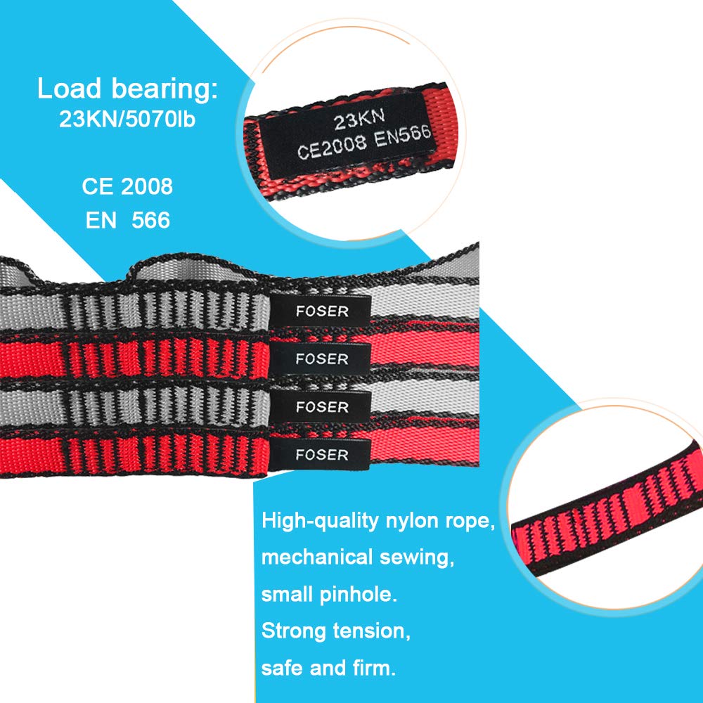 FOSER 2pcs Yoga Hammock Extension Strap Yoga Extender Strap Daisy Chain Fitness Pilates Stretch Belt Exercise Extend Strap Band (GRAY)