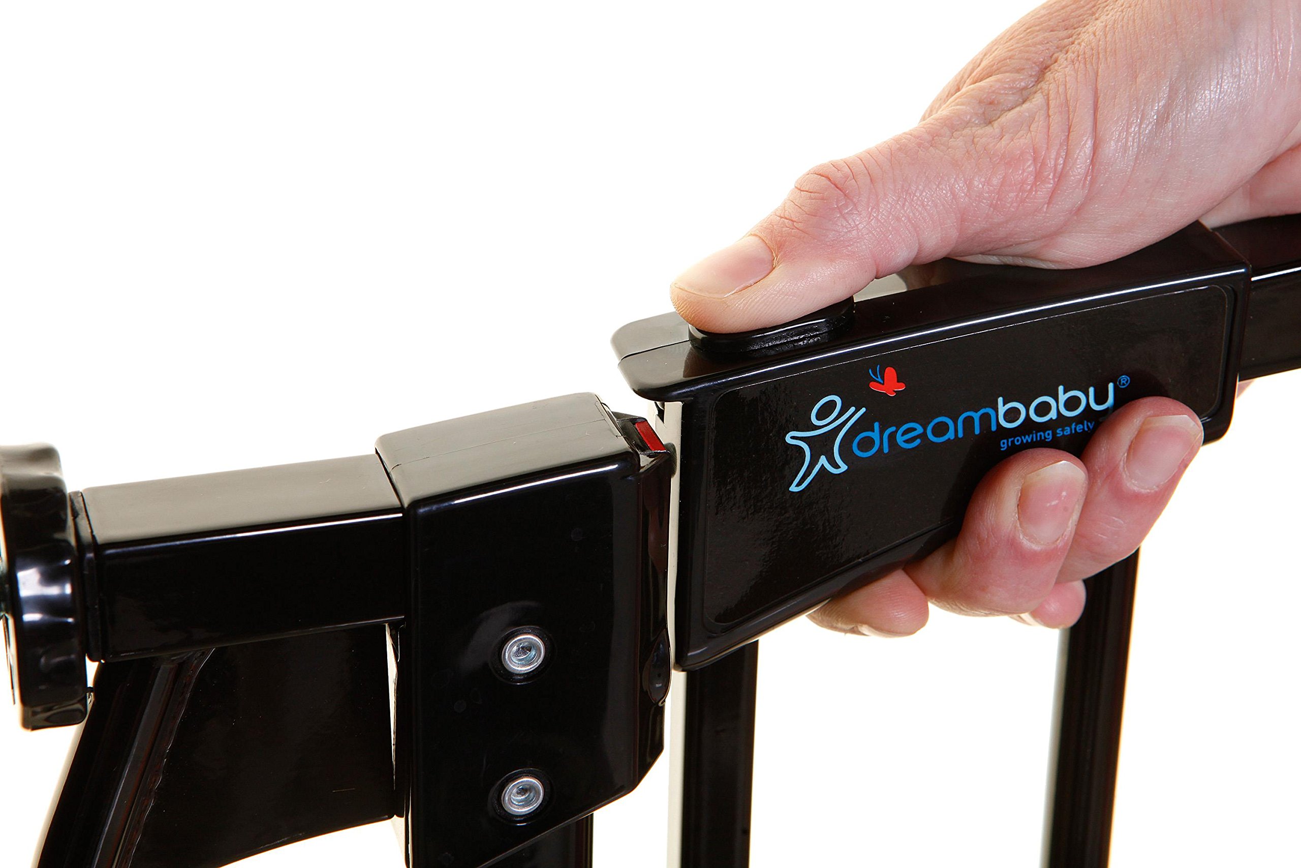 Dreambaby Chelsea Auto Close Security Gate in Black Value Pack (Includes 2 Gates and 2 Extensions)