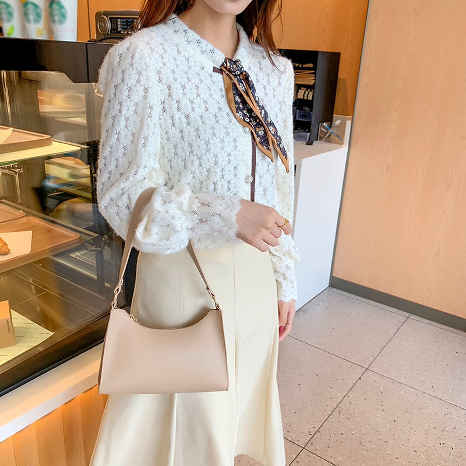 GURSAC Bags for Women Fashion Artificial Leather Solid Color Underarm Bag Handbag Phone Bag Shoulder Bag Messenger Bag