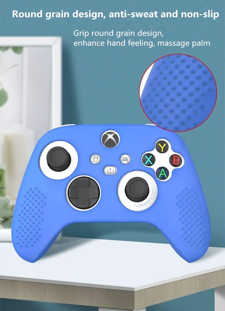 Dameng Silicone Protective Cover for Xbox Series S X Controller, Ergonomic Soft Rubber Impact Resistant Easy Installation Non-Slip Dust Prevention Case Cover for Xbox Series S/X Controller