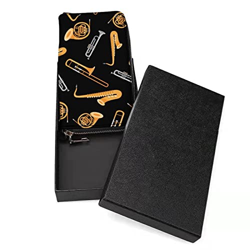 FunnyStar Trombone Trumpet Saxophone Women's Long RFID Hand Wallet Wristlet Clutch Purse PU Leather Handbag with Wrist Strap