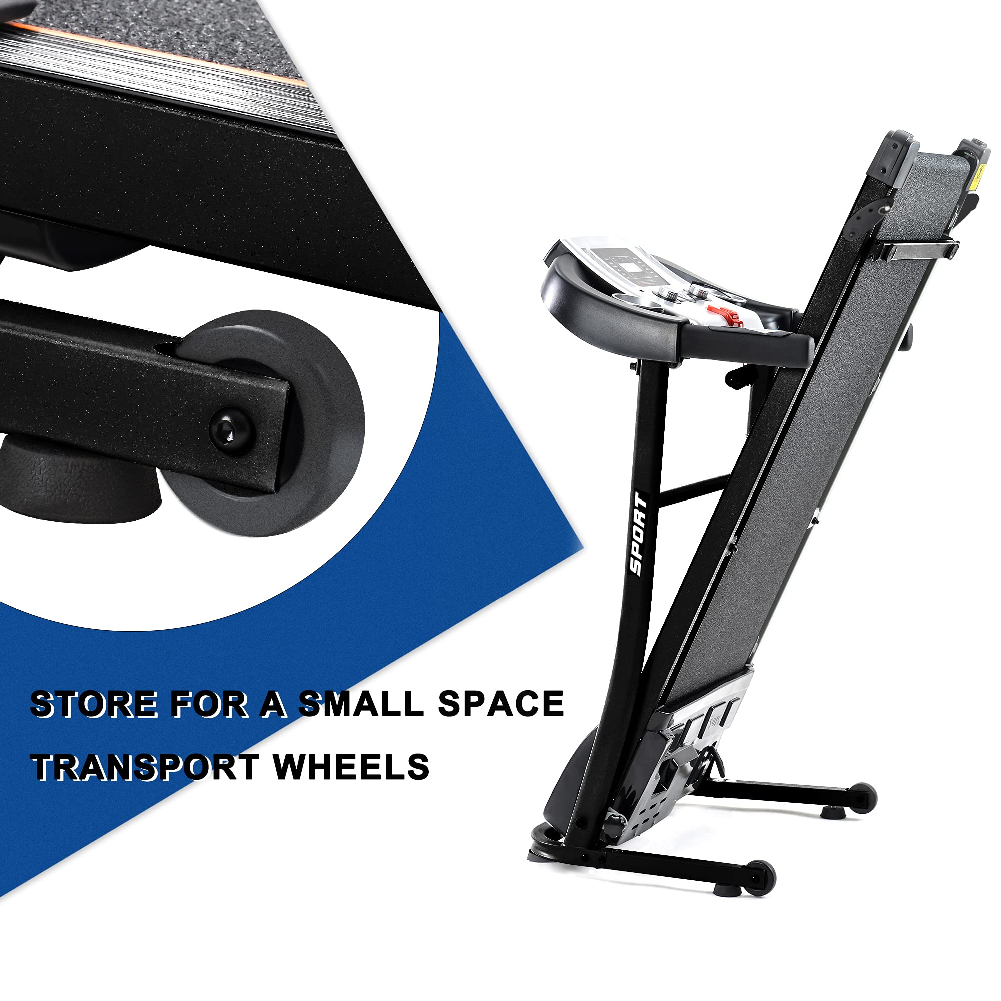 Electric Walking Treadmill Bike Treadmill for Home Folding Walking Jogging Exercise Treadmill with Auto Incline for Running and Walking Jogging Exercise