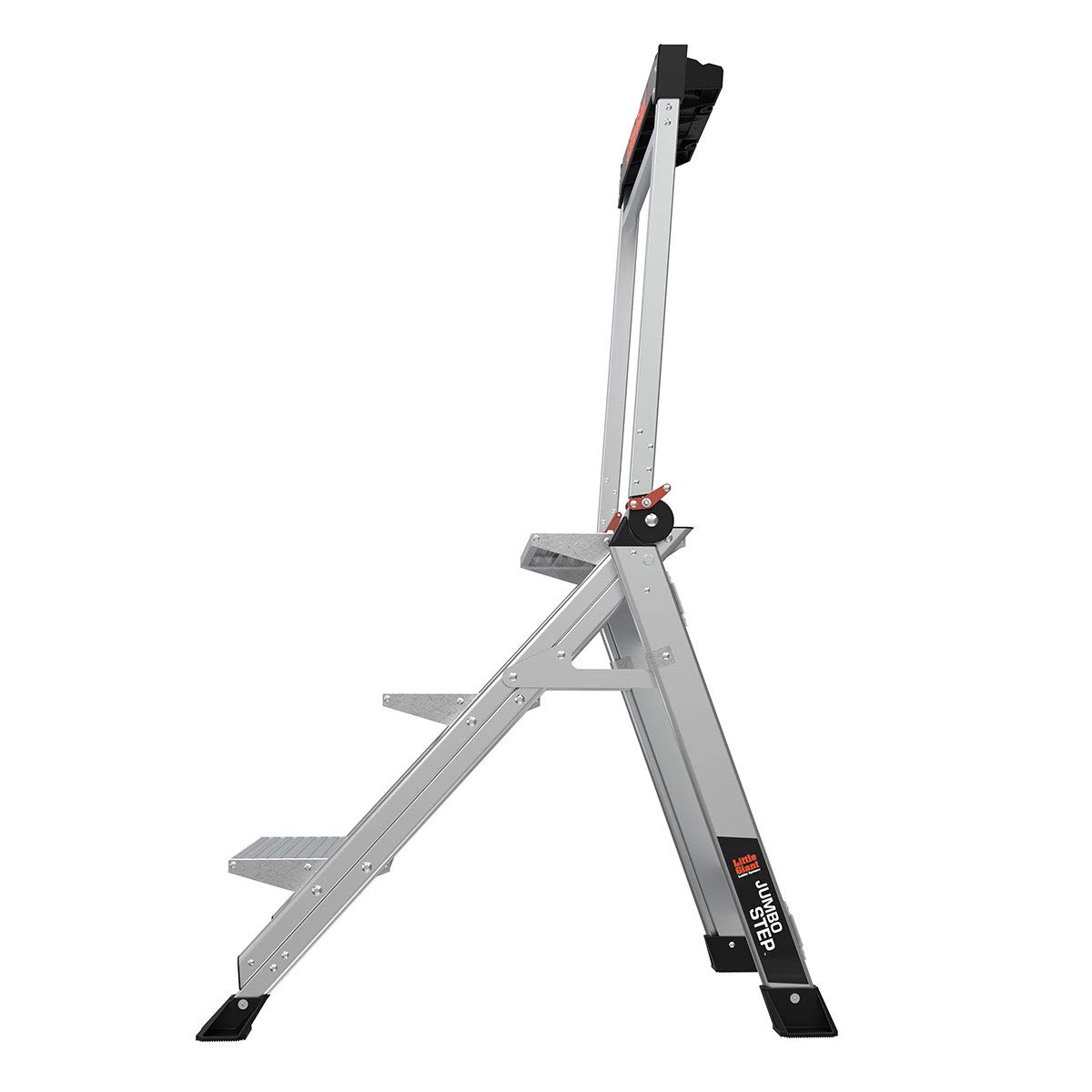 Little Giant Ladder Systems, Jumbo Step, 3-Step, 2 Foot, Step Stool, Aluminum, Type 1AA, 375 lbs Weight Rating, (11903), Gray