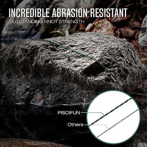Piscifun Onyx Braided Fishing Line Advanced Superline Braid Lines 150Yd 6lb Green