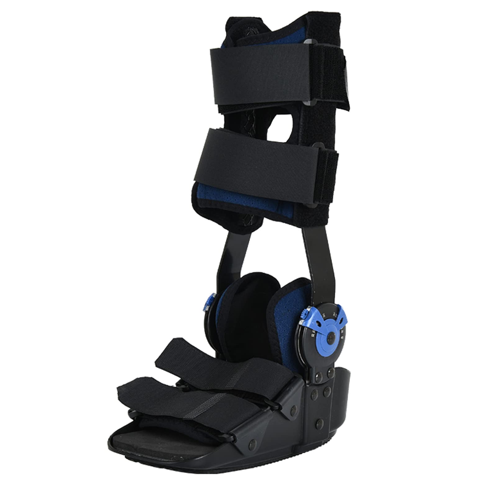 DXDUI Foot Orthosis Boots Fracture Ankle Foot Stabilizer Brace Fixed Leg Fracture Lower Limb Paralysis for Knee Ankle Foot Injuries and Ankle Sprain,S