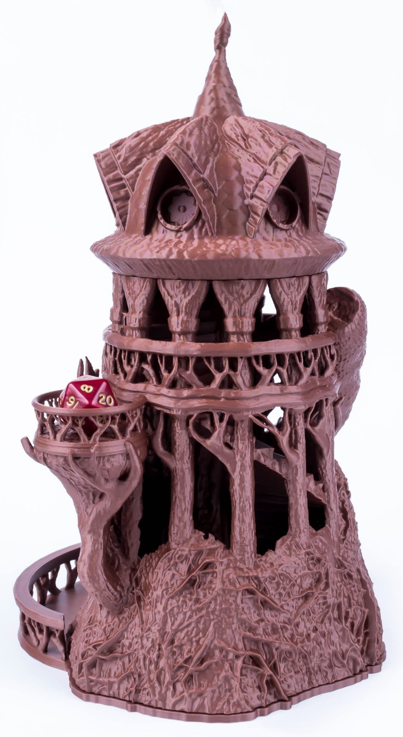 Druid Dice Tower for All Dice Sizes. Perfect Dice Roller for Dungeons and Dragons, Tabletop RPG, Miniature Games and Board Games, 3D Vikings