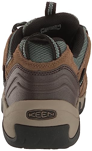 KEEN Women's Headout Low Height Waterproof All Terrain Hiking Shoes, Shitake/Dark Forest, 8