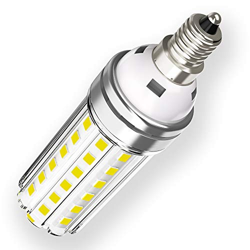 E12 Led Bulb Cool White 6000K,15W LED Candelabra Light Bulbs 150 Watt Equivalent, 1500lm, LED Chandelier Bulbs, Decorative Candle , Non-Dimmable LED 4 Packs