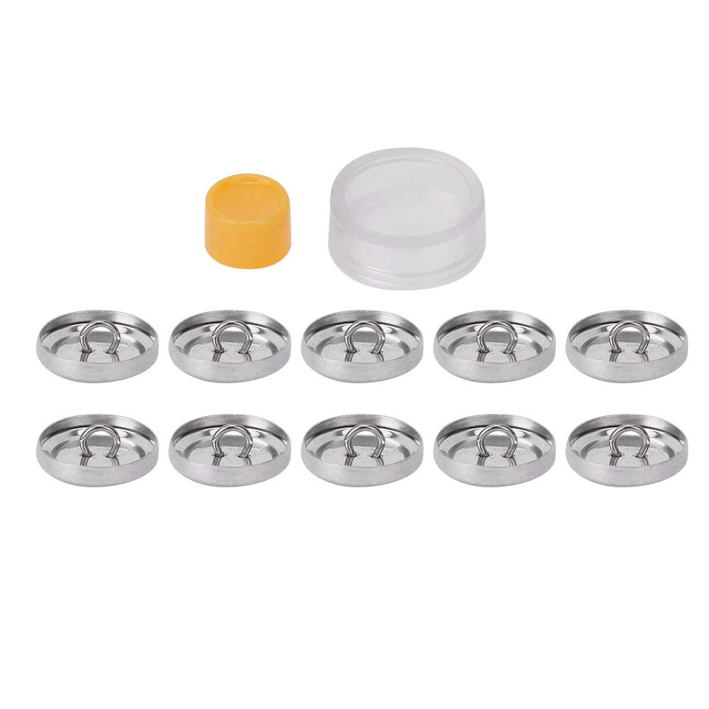 DIY Handmade Wrapped Cloth Cover Buttons Kit,Round Metal Buckle Blank Base Simple Press Button Wrapping Machine for Jewelry Gift Toys Accessories(20mm)