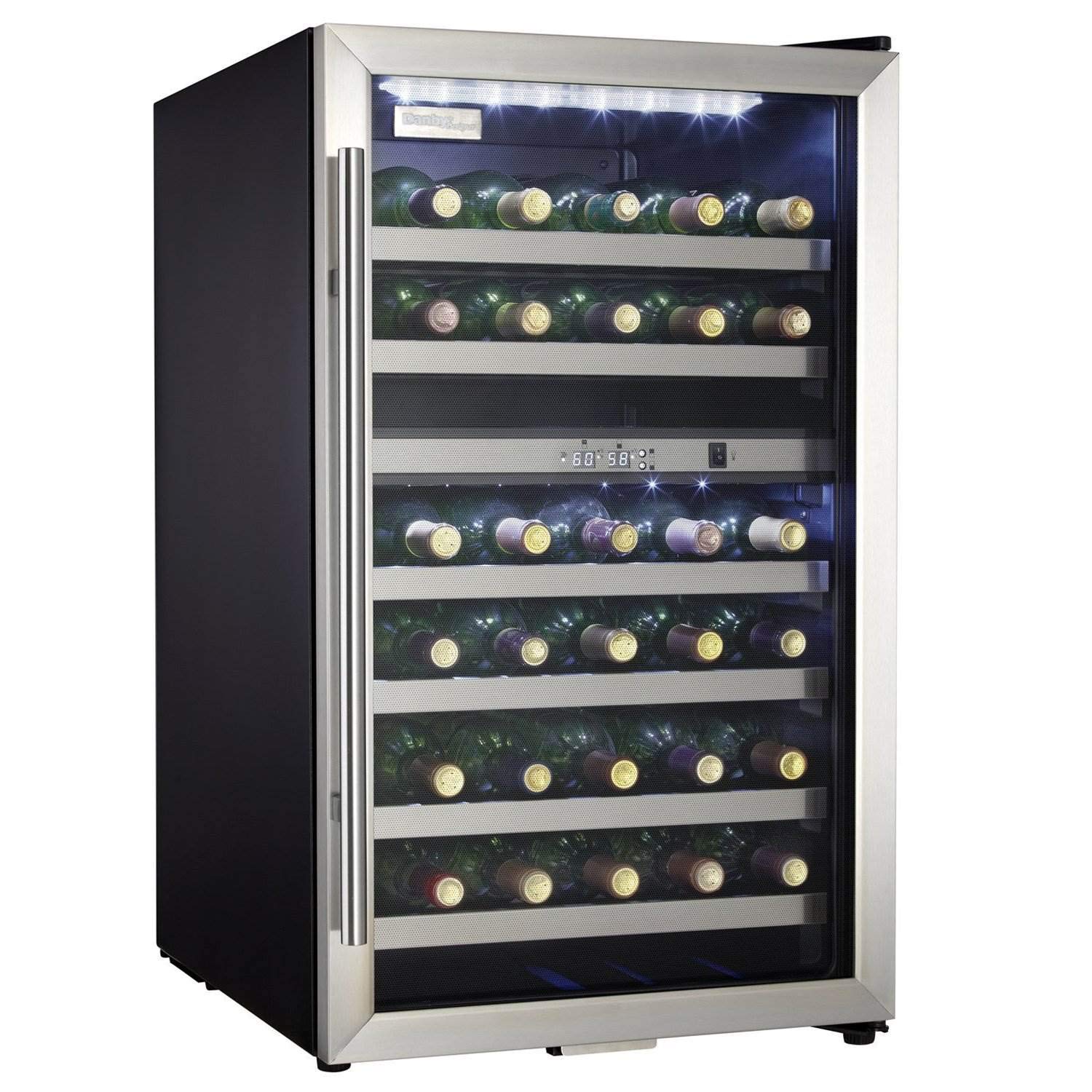 Danby Designer 38-Bottle Dual Temperature Zone LED Freestanding Wine Cooler