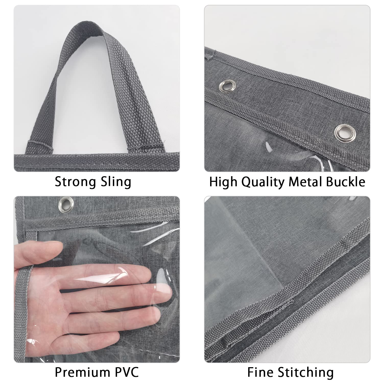 Leggings Storage Hanging Organizer,Storaging Hanger Roll Rack Holder for T-Shirt Jeans Gym Pants,RV Portable Closets Space Saver (Gray, 16 Compartments x 2Pack)