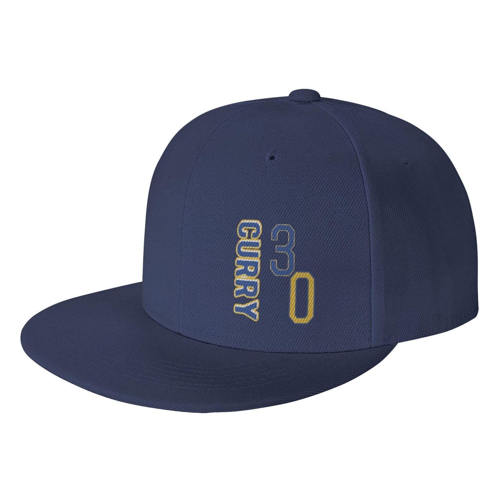 Elehuv Basketball Curry Adult Snapback Hats for Men Women, Adjustable Flat Bill Baseball Cap, Advanced Trucker Fitted Cap Navy