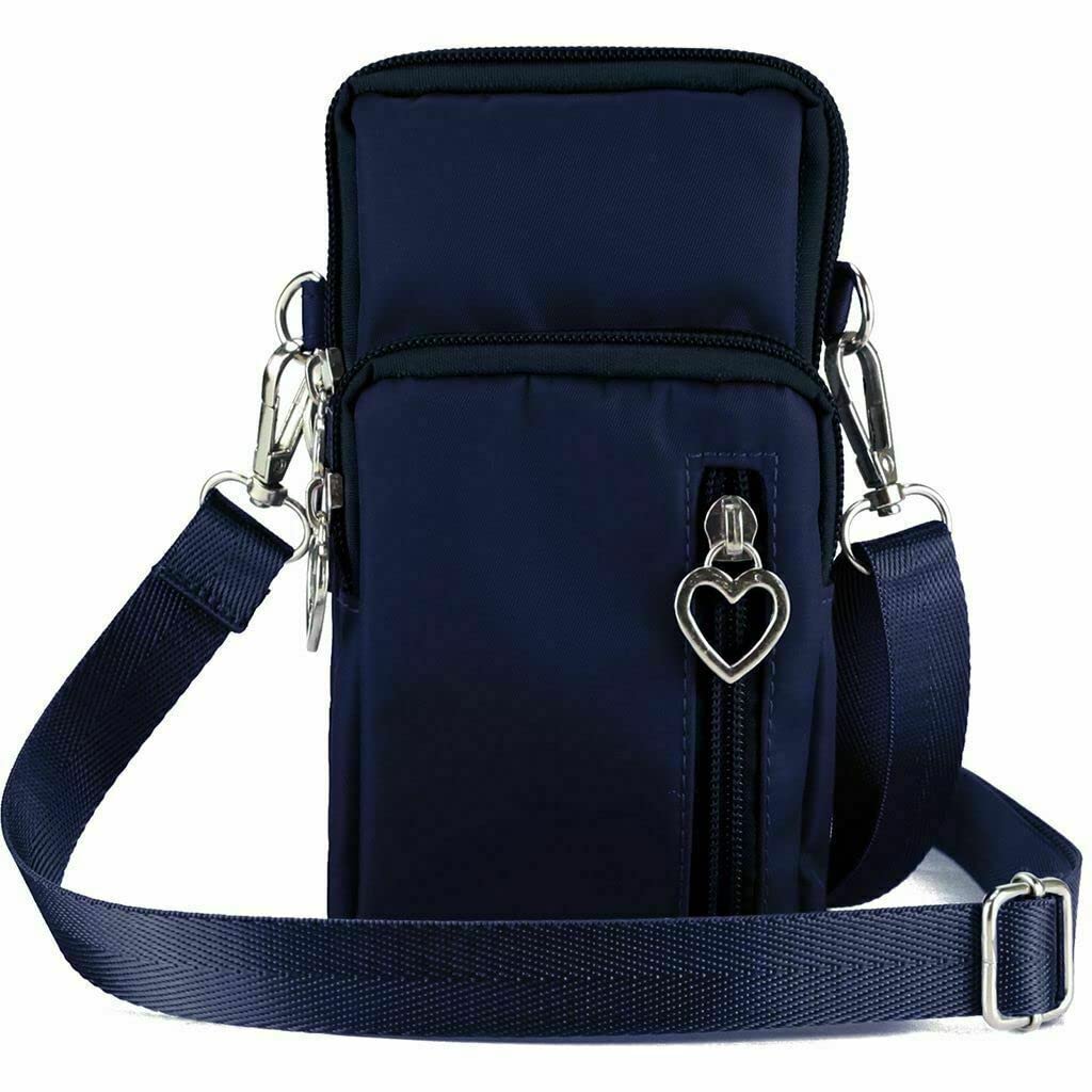 Forever Haru Women Small Cell Phone Purse Wallet Handbag Case Shoulder Bag Cross-body Pouch (Dark Blue)