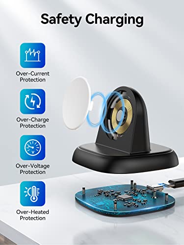 LVFAN for Samsung Galaxy Watch Charger, Fast Charging Smart Watch Charger Magnetic Dock, Charger Accessories Charging Station for Samsung Galaxy Watch 6/6 Classic/5 Pro/5/4/4 Classic/3, Active 2/1