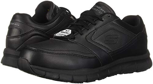 Skechers Men's Nampa Food Service Shoe, Black, 13 Wide