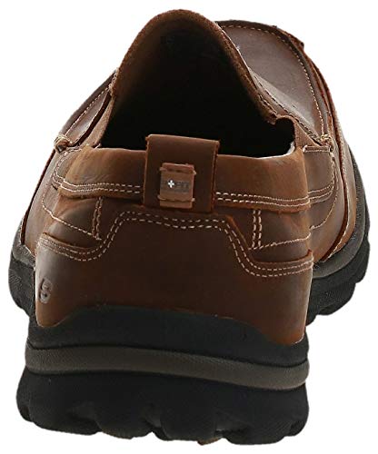 Skechers USA Men's Relaxed Fit Memory Foam Superior Gains Slip-On,15 M US,Dark Brown