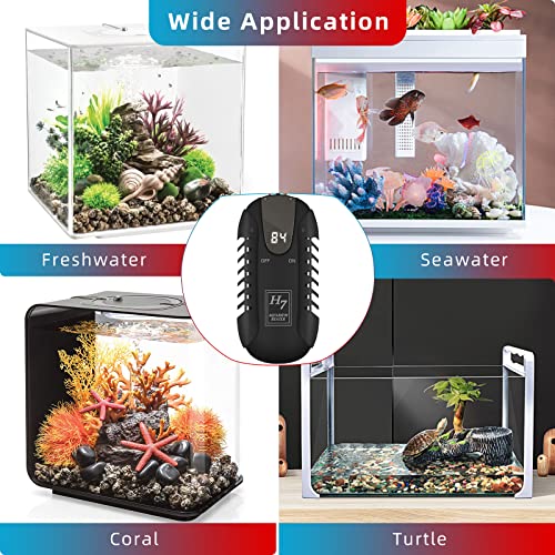 Hoosel Small Submersible Aquarium Heater, 50W Betta Fish Tank Heater with Electronic Thermostat Adjustable LED Digital Temperature Display
