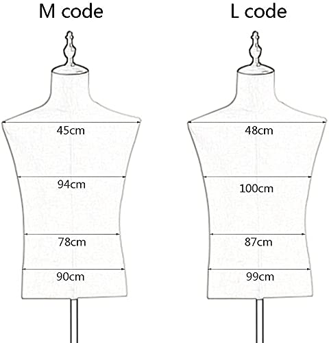 Dressmaking Mannequin Dummy Male Dressmakers Dummy Mannequin Body Torso with Adjustable Tripod | Bust Tailor Mannequin Dummy for Clothing Dress Display