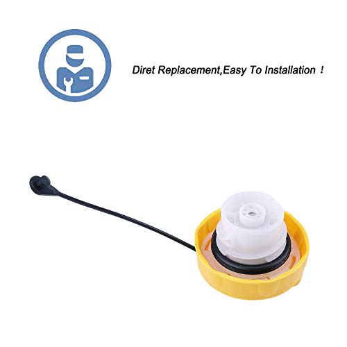 E85 Fuel Tank Filler Cap,Gas Cap Fit for Chrysler Dodge Jeep -2011-2019 Journey, 2014-2017 Cherokee, 2011-2013 Grand Cherokee, 2008-2019 Grand Caravan And More,Replace 52030379AB, 52030380AB,4766580AB