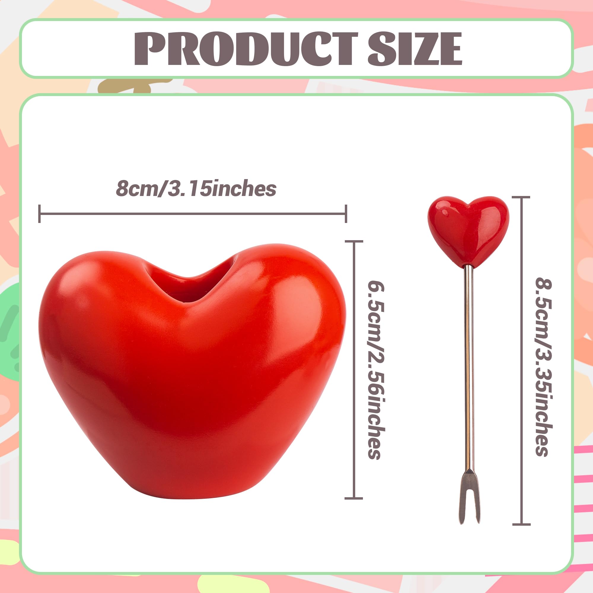 Set of 10 Stainless Steel Fruit forks and 1 Love Holder, Fruit Forks Dessert Forks Salad Forks Food Picks