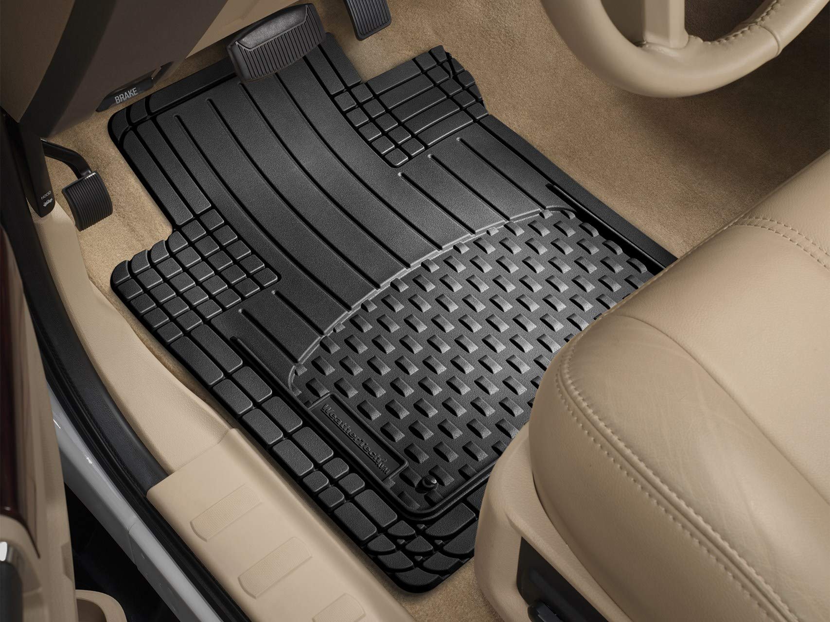 WeatherTech Semi Universal All Weather and Vehicle Trim to Fit Floor Mats - 4-Piece Set Black