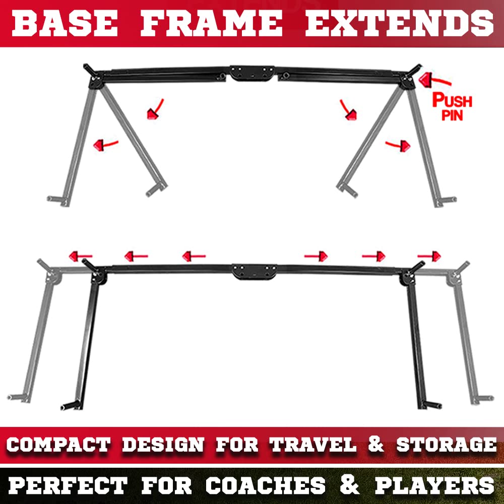 Full Size Soccer Goals for Backyard (14x7) with Carry Bag, Quick Set Up and Take Down - Strong 7 Ply Net, Built to Handle Powerful Shots - Develop Advanced Soccer Techniques and Finishing Moves