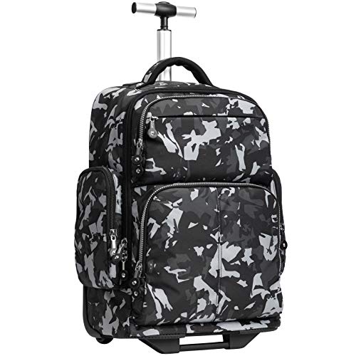 SKYMOVE 20 inches Big Storage Multifunction Travel Wheeled Rolling Backpack Luggage Books Laptop Bag, Blue