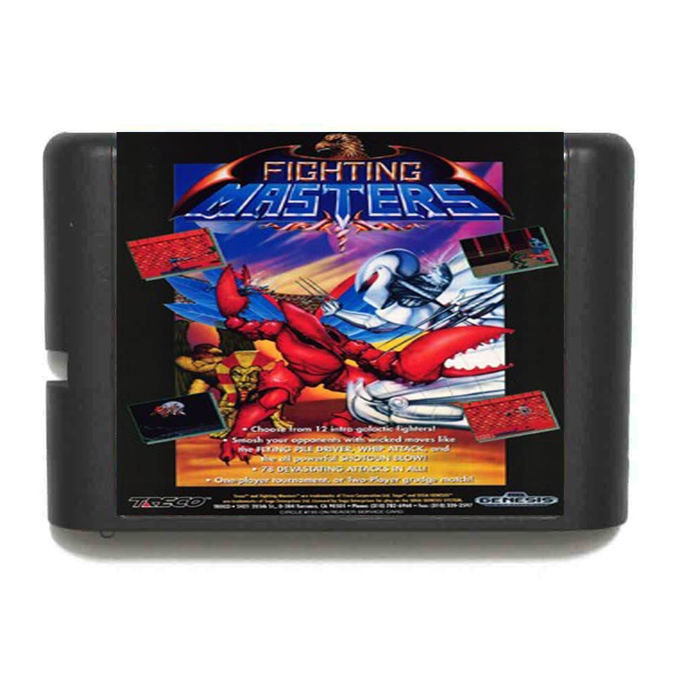 Fighting Masters 16 Bit MD Game Card For Sega Mega Drive For Genesis (Black)